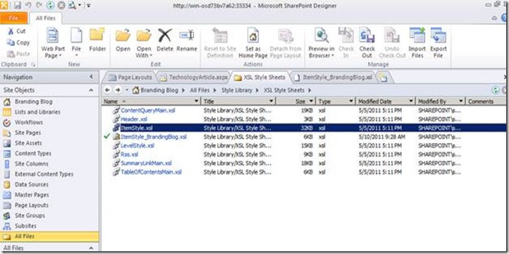 A Static State Customizing Content Query Web Parts